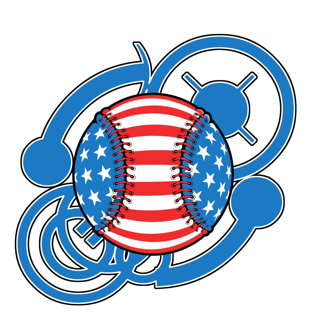 USA Baseball Outline Instant Download, PNG, BMP, Jpg, Sports Download ...