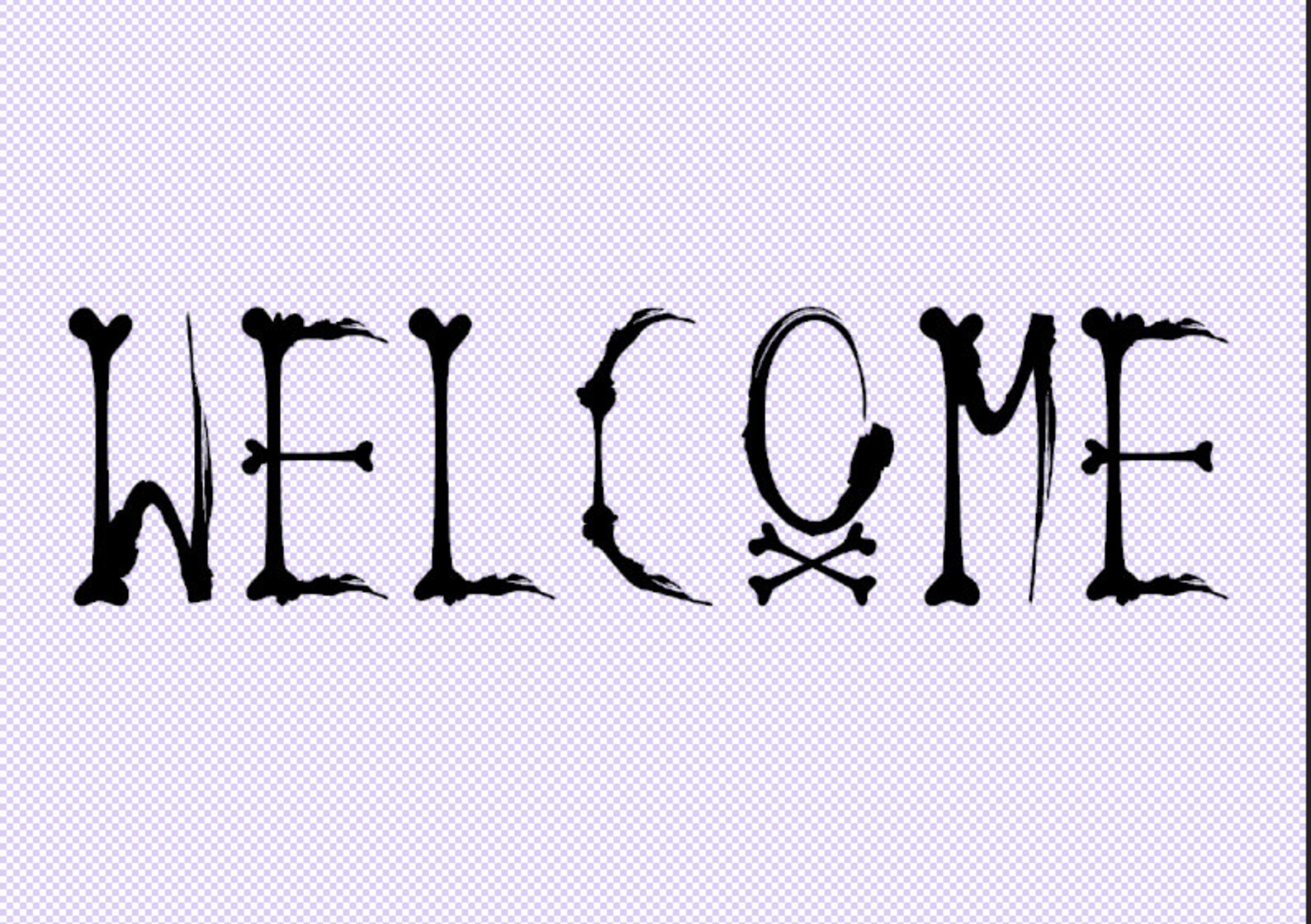 Gothic Welcome SVG Download Saying in Gothic Bones Font - Etsy