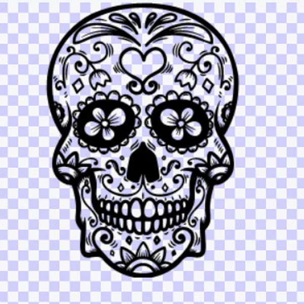 Sugar Skull Heart - Etsy