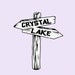 Crystal Lake Wooden Sign SVG, Instant Digital Download, Hiking Sign Svg ...