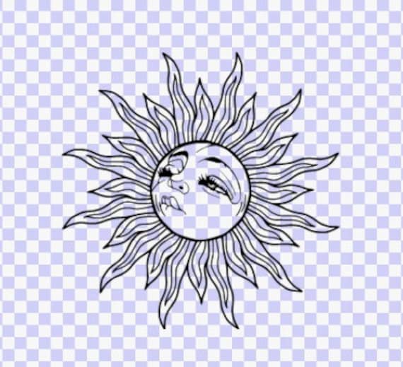 Sun Face Svg Download Summer Sun Download Clip Art Cricut | Etsy