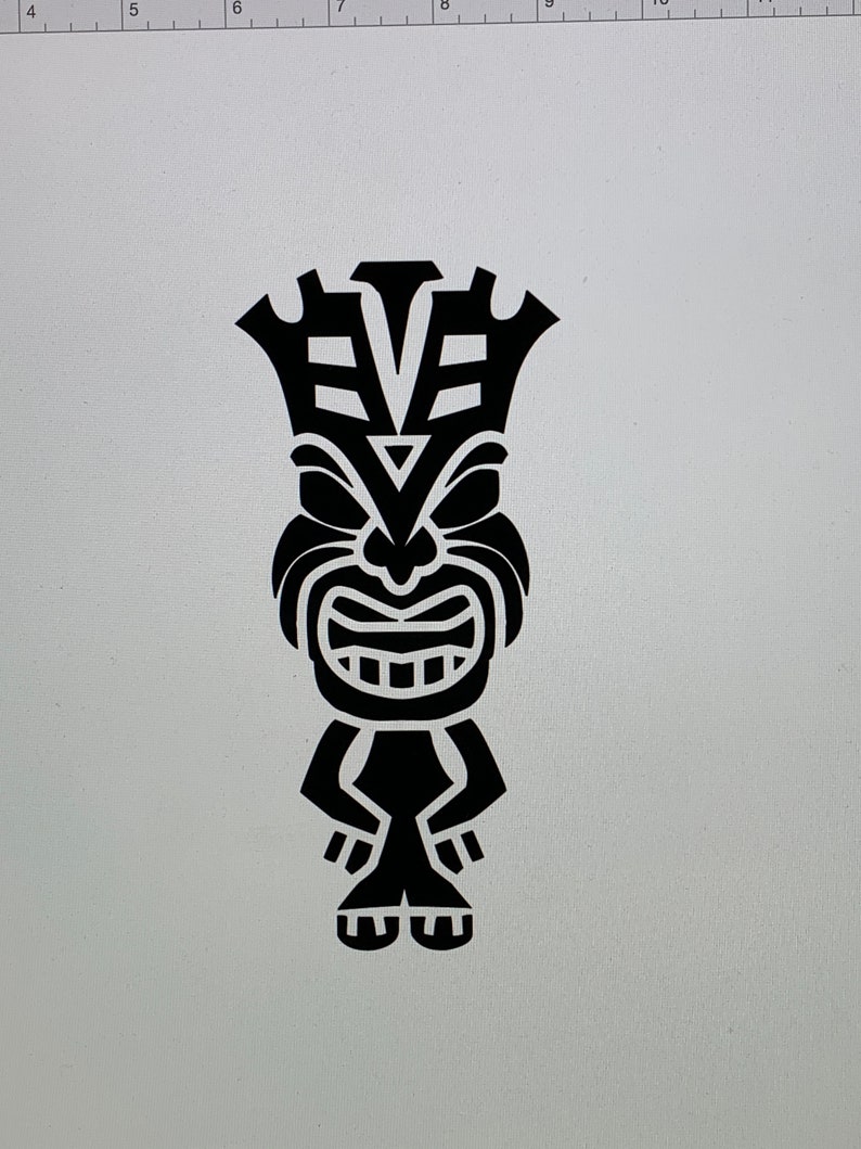 Polynesian Tiki Vinyl Decal Window Sticker Cup Tumbler Tribal - Etsy