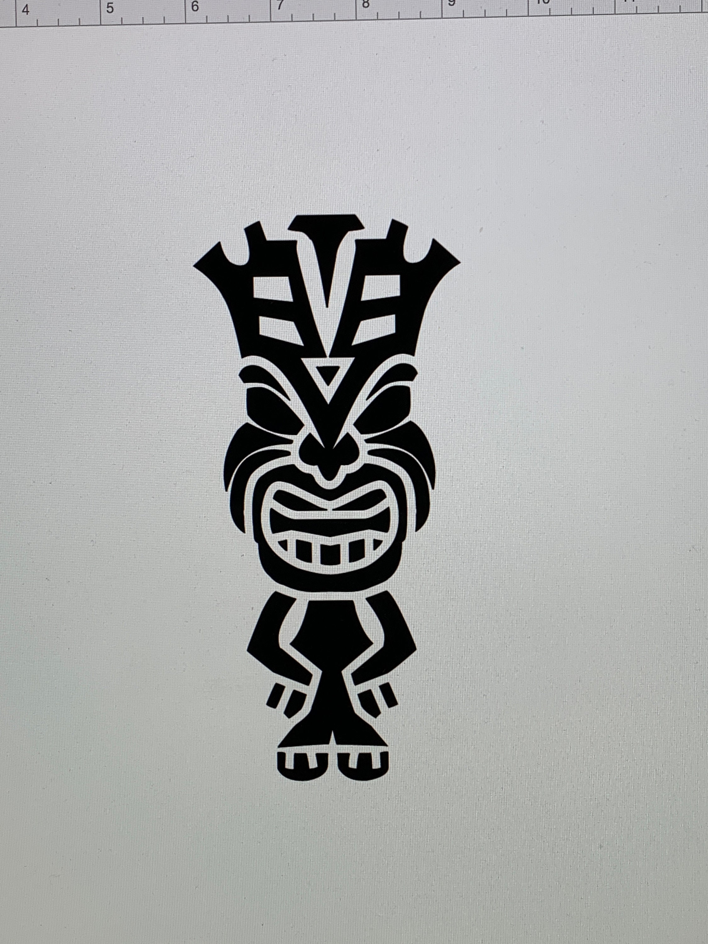 Polynesian Tiki Vinyl Decal Window Sticker Cup Tumbler Tribal - Etsy