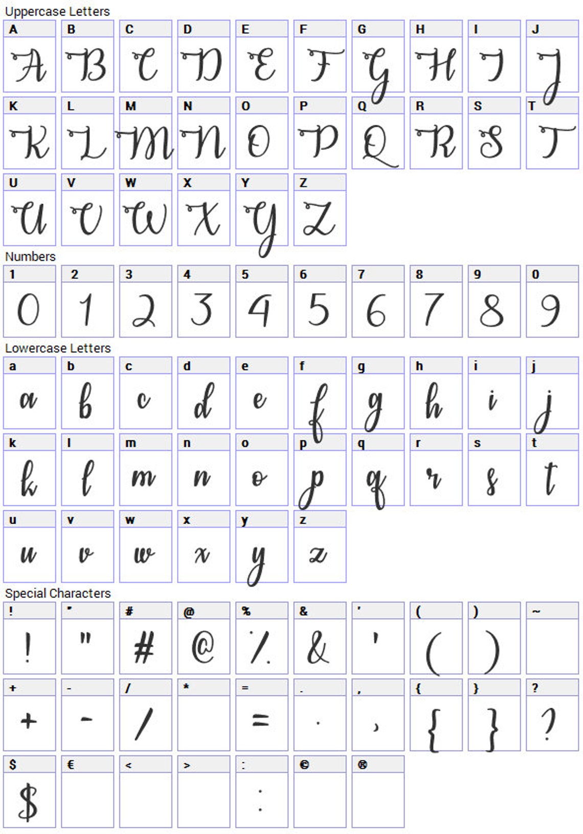 Calligraphy Font Download, Svg Cut File, Silhouette, Cricut Font,font ...