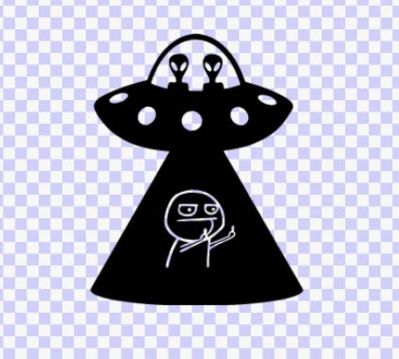 Alien SVG Middle Finger SVG PNG Instant Download Space Ship - Etsy UK