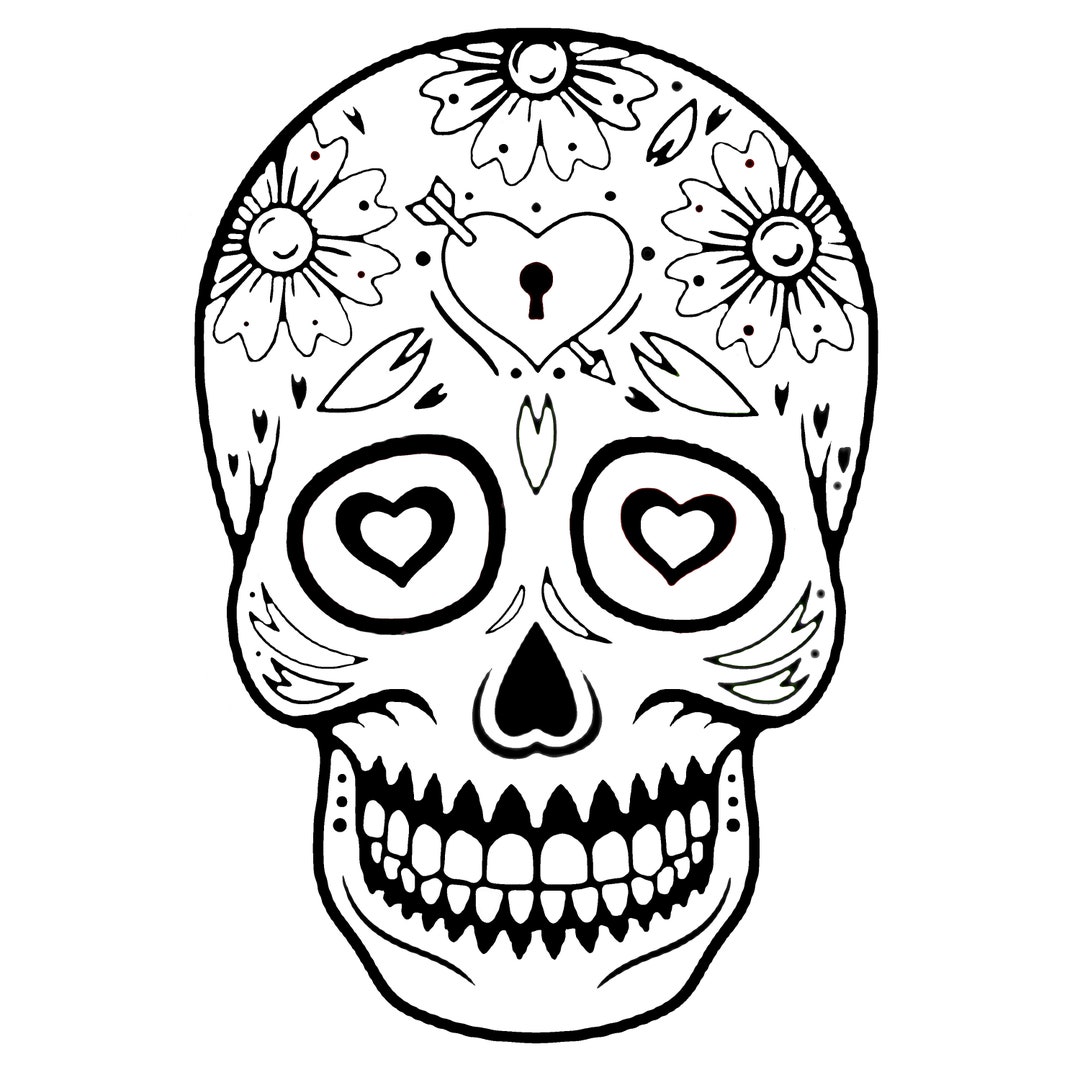 Heart Candy Skull SVG PNG Download Cut File Sugar Skull Svg, Sugar ...