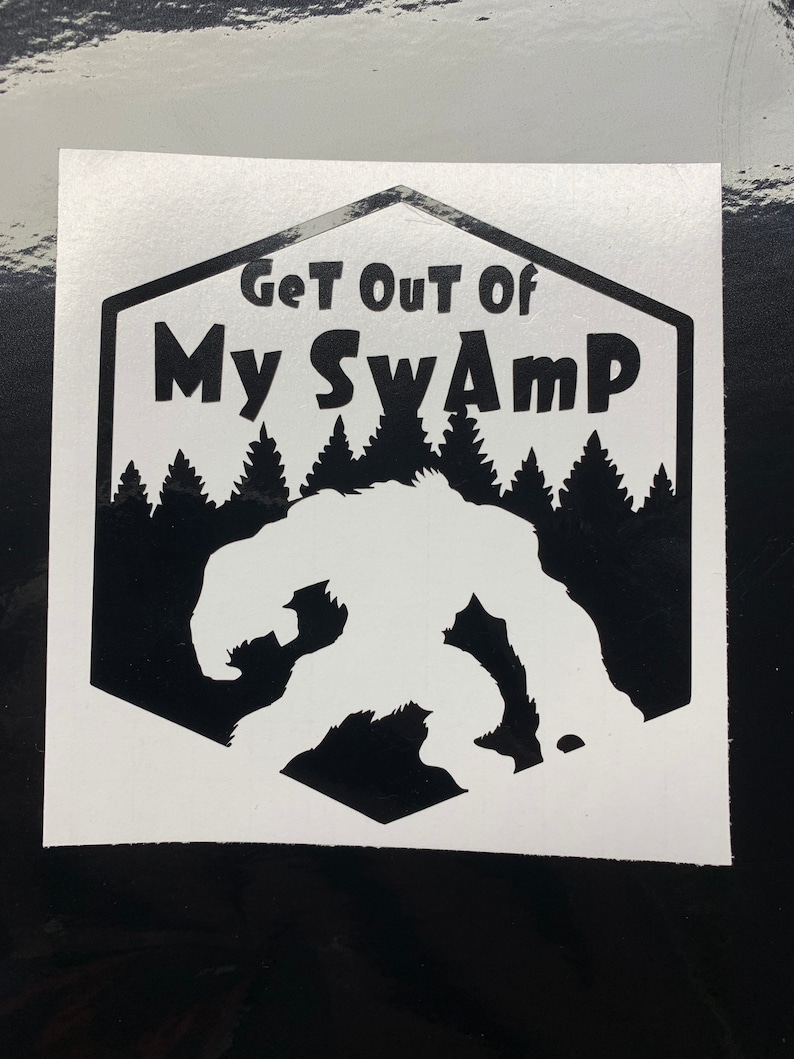 Bigfoot Swamp Yeti Decal Sasquatch Black Vinyl Decal YETI - Etsy