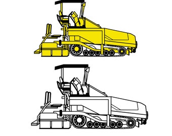 Asphalt Paver SVG Bundle - Etsy