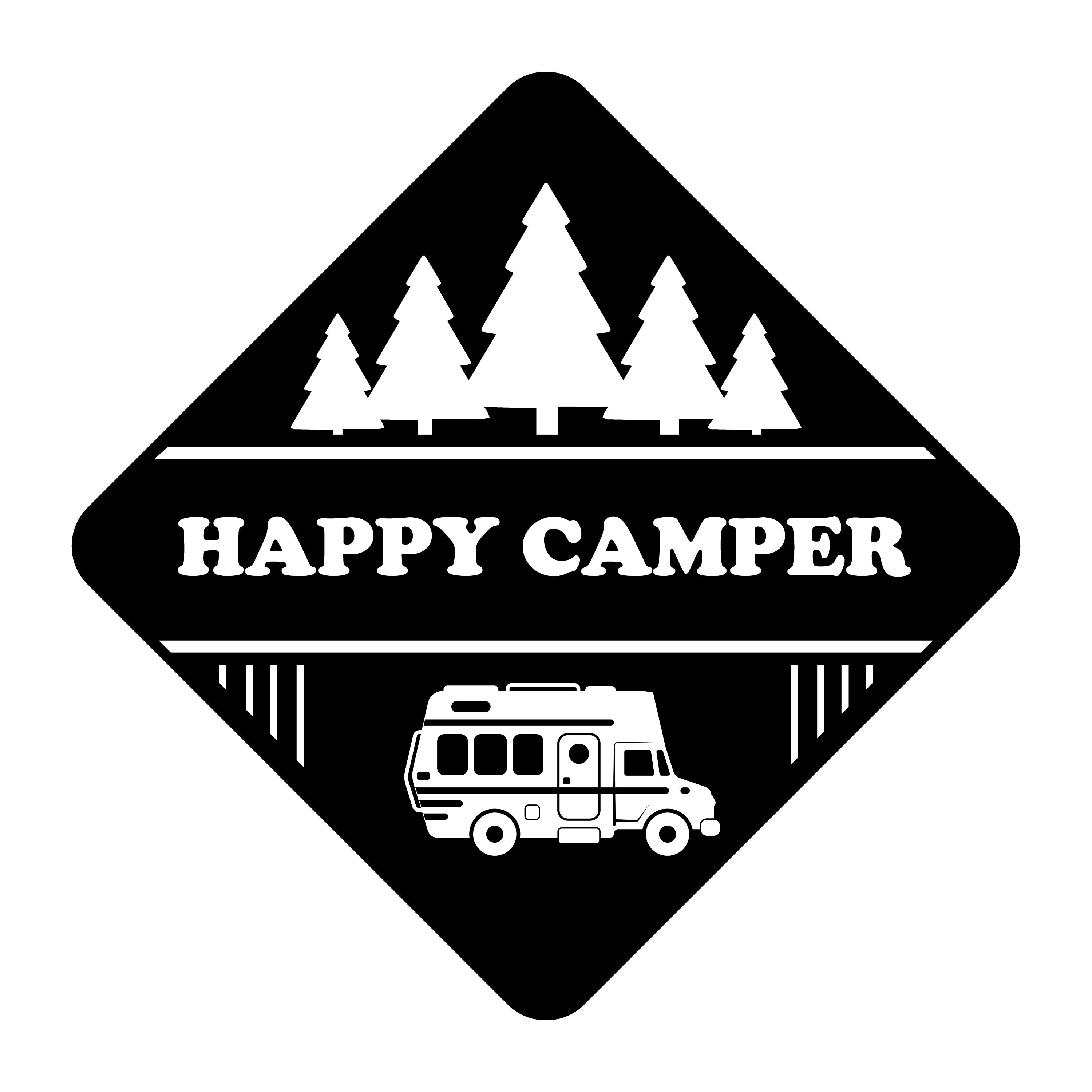 Happy camper Decal Motorhome vinyl decal car window decal | Etsy