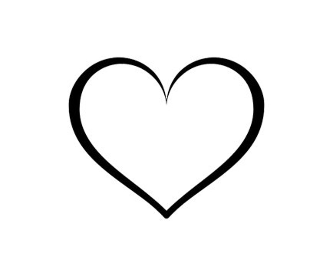 Heart Svg Download, Single Heart Love Download Svg Cut File, Heart Clip ...