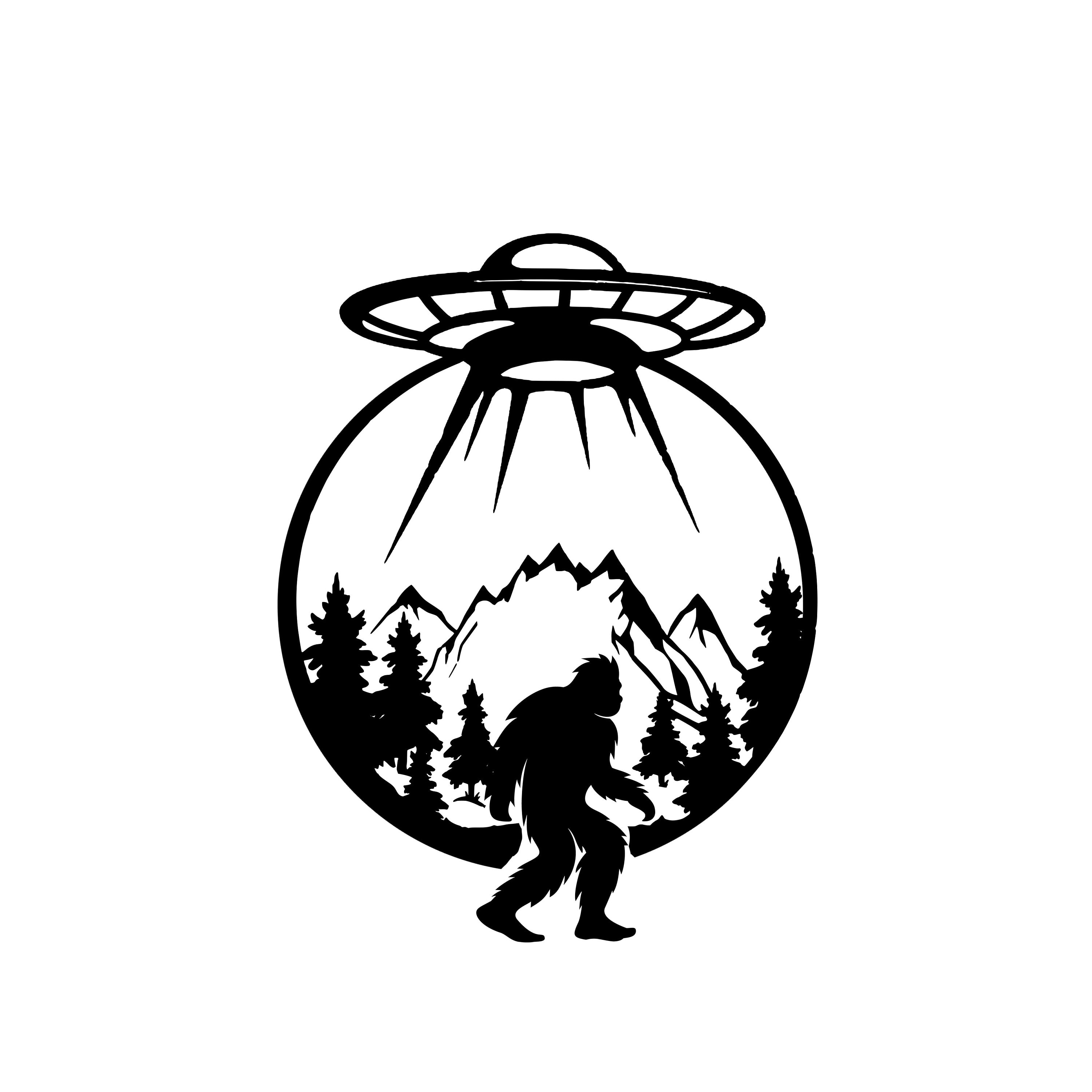 Alien Svg Big Foot Svg UFO Svg Bigfoot Under UF0 Svg Wild - Etsy
