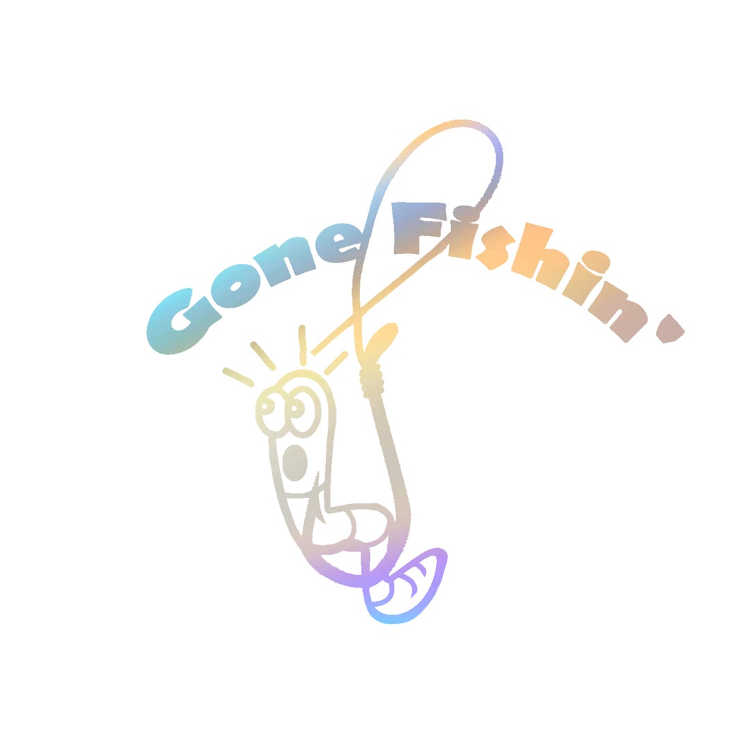 Gone Fishin Decal, Waterproof Decal, Fishing Decal, Cute Fishing Decal ...