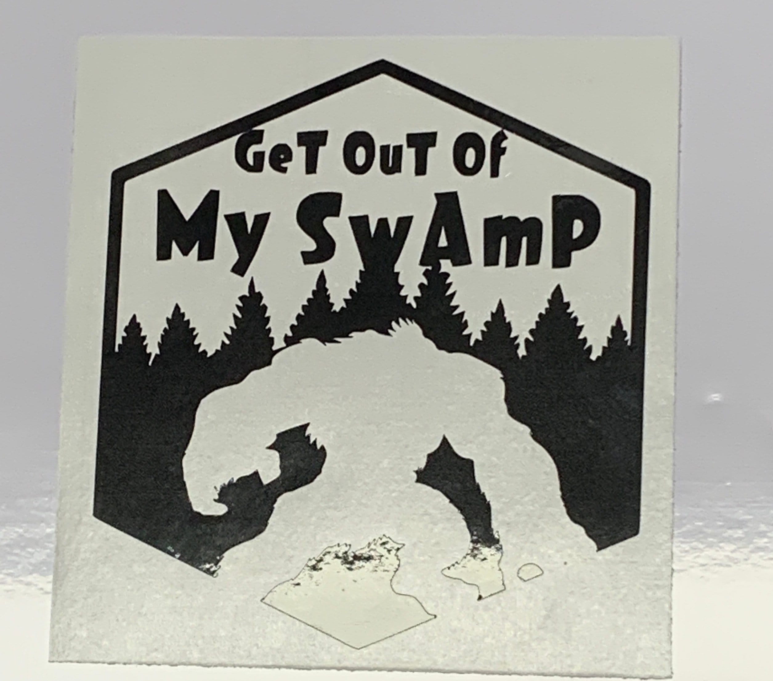 Bigfoot Swamp yeti decal Sasquatch black vinyl decal YETI | Etsy