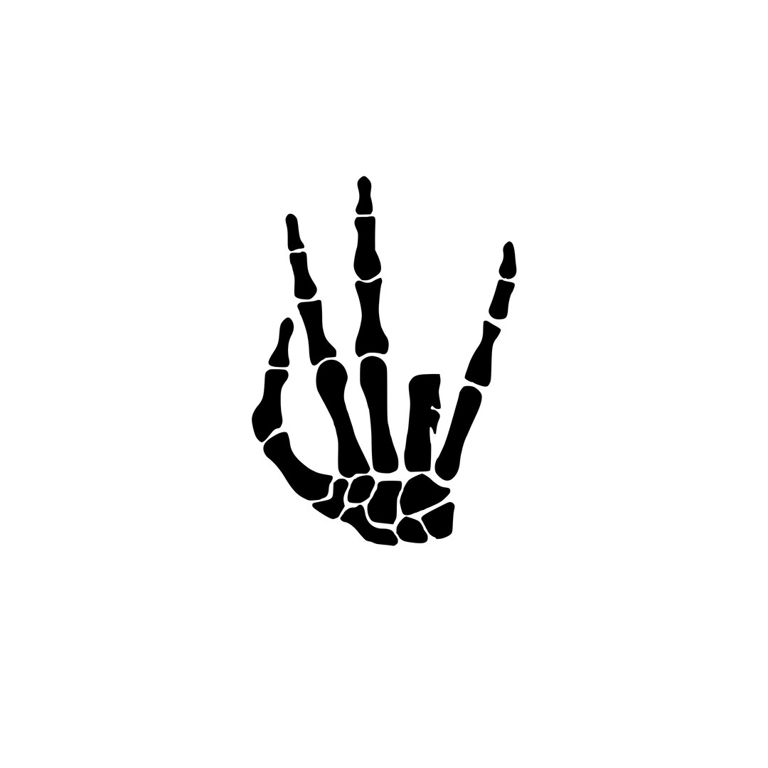 Skeleton Hand Ring Finger Down Svg Instant Digital Download, Cricut Svg ...