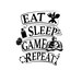 Eat Sleep Game Repeat SVG PNG Digital Download, Silhouette, Board Games ...