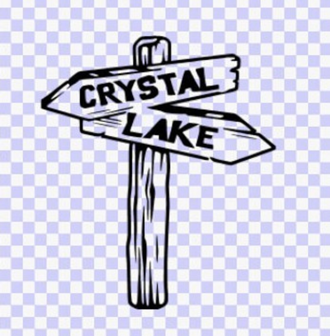 Crystal Lake Wooden Sign SVG, Instant Digital Download, Hiking Sign Svg ...