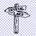 Crystal Lake Wooden Sign SVG, Instant Digital Download, Hiking Sign Svg ...