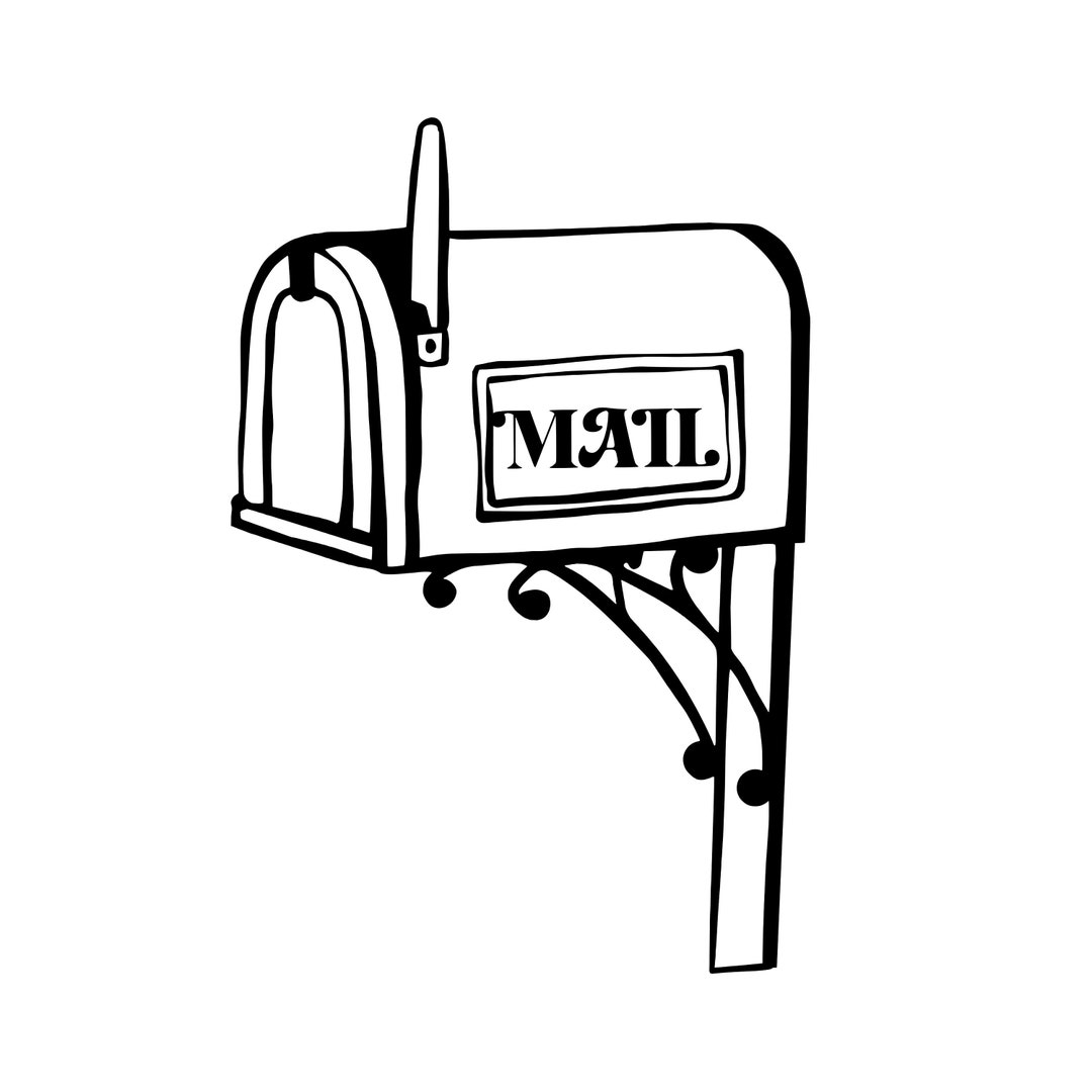 Post Mailbox Svg Download, Mailbox Clipart, Silhouette Clip Art, Cricut ...