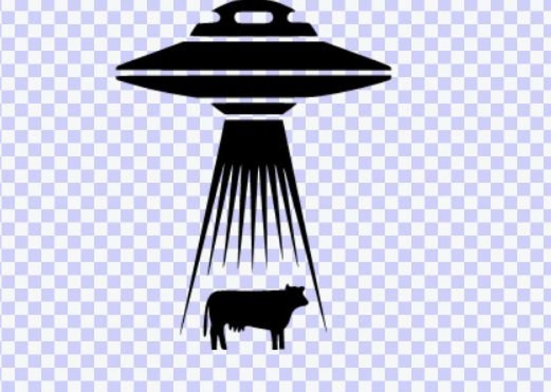 Funny UFO Space Ship Download Clip Art Svg Download Cow Alien - Etsy