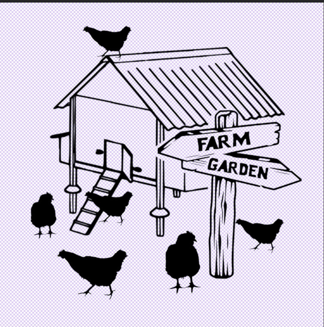 Chickens and Coop Svg Farm Sign Svg PNG Instant Digital Download ...