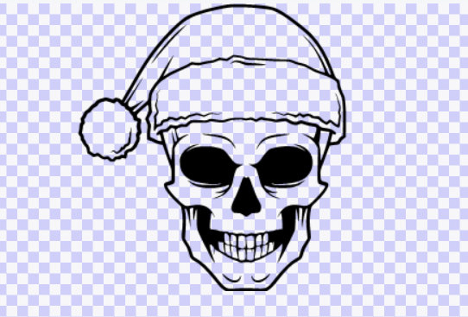 Santa Hat Skull SVG Download Cut File Christmas Svg Sugar - Etsy
