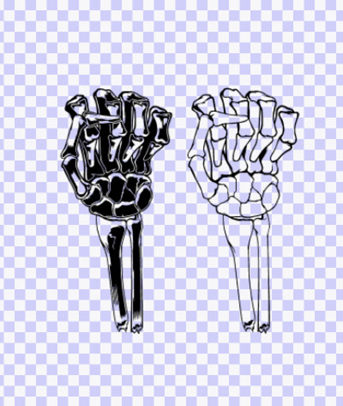 Skeleton Fist Hand Svg Download Cricut Svg Clip Art Png - Etsy