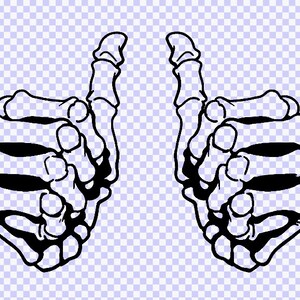 Skeleton Thumbs Pointing Svg Download, Cricut Svg, Clip Art, Png, Svg ...
