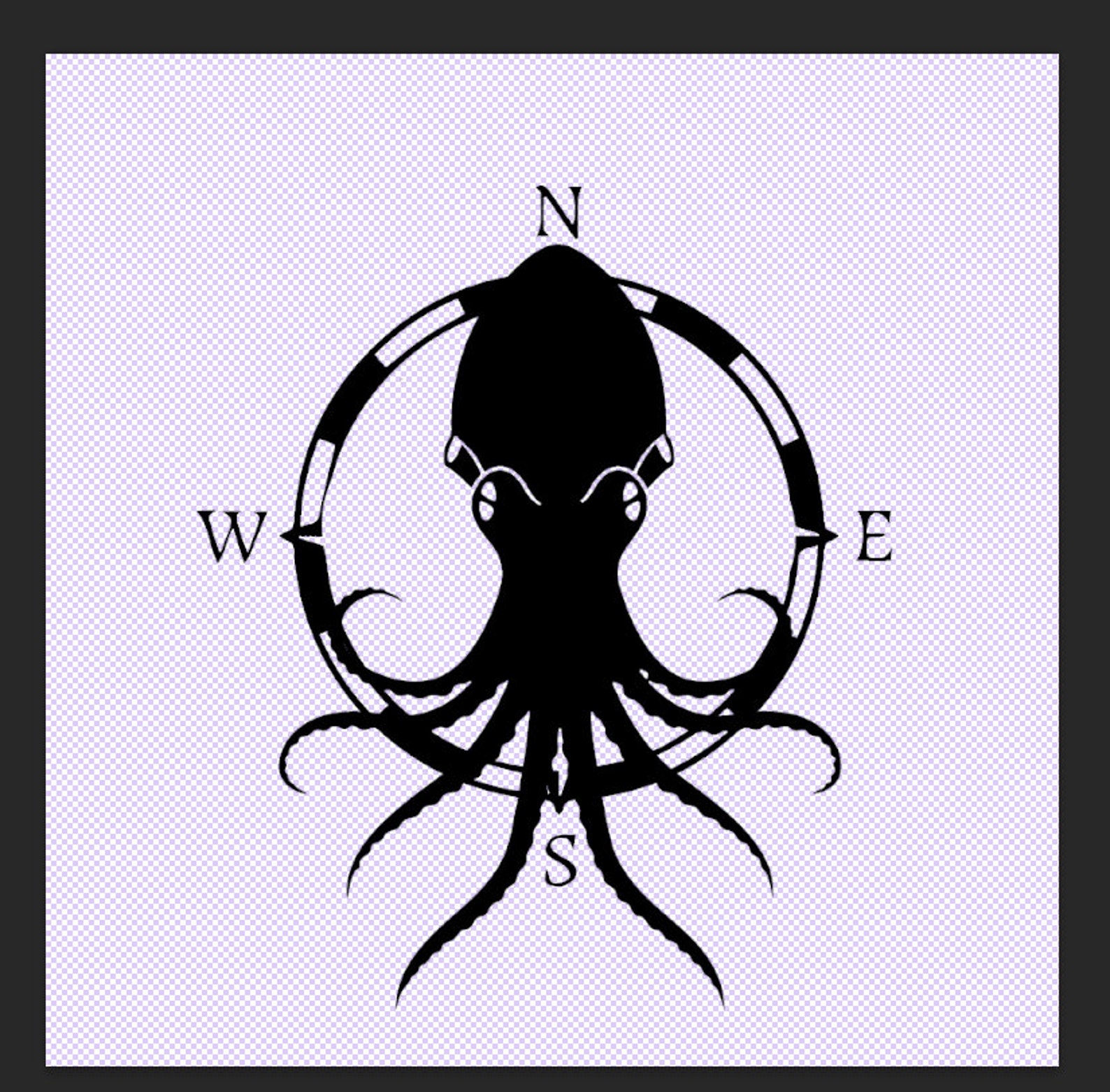 Octopus Compass PNG SVG Kraken Svg Digital Download Squid - Etsy