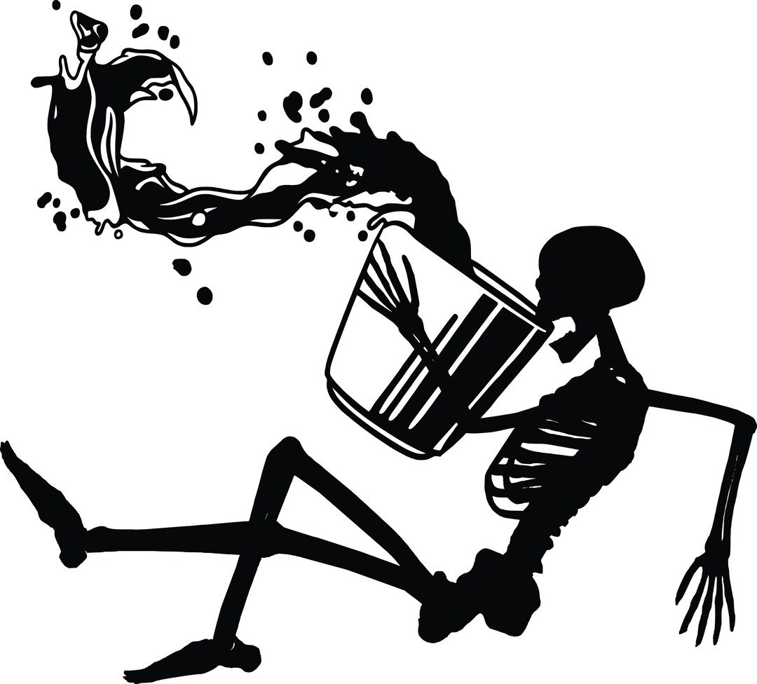 Coffee Drinking Skeleton Svg Digital Download Vector File, Cricut Svg ...