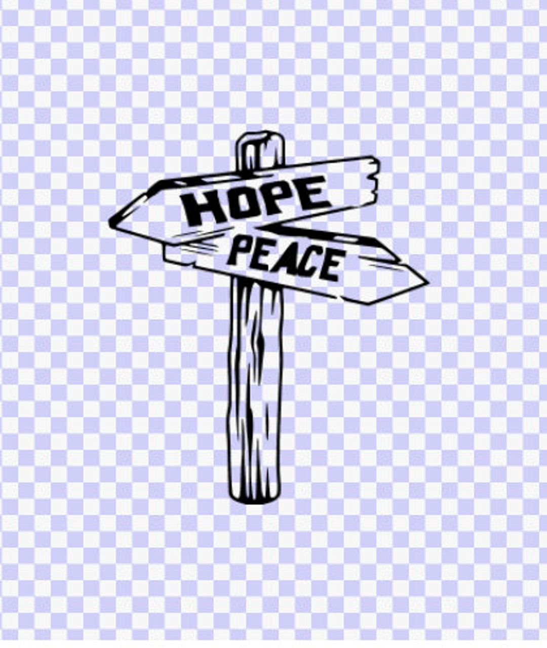 Hope Peace Wooden Sign SVG Png Jpg, Instant Digital Download, Hiking ...