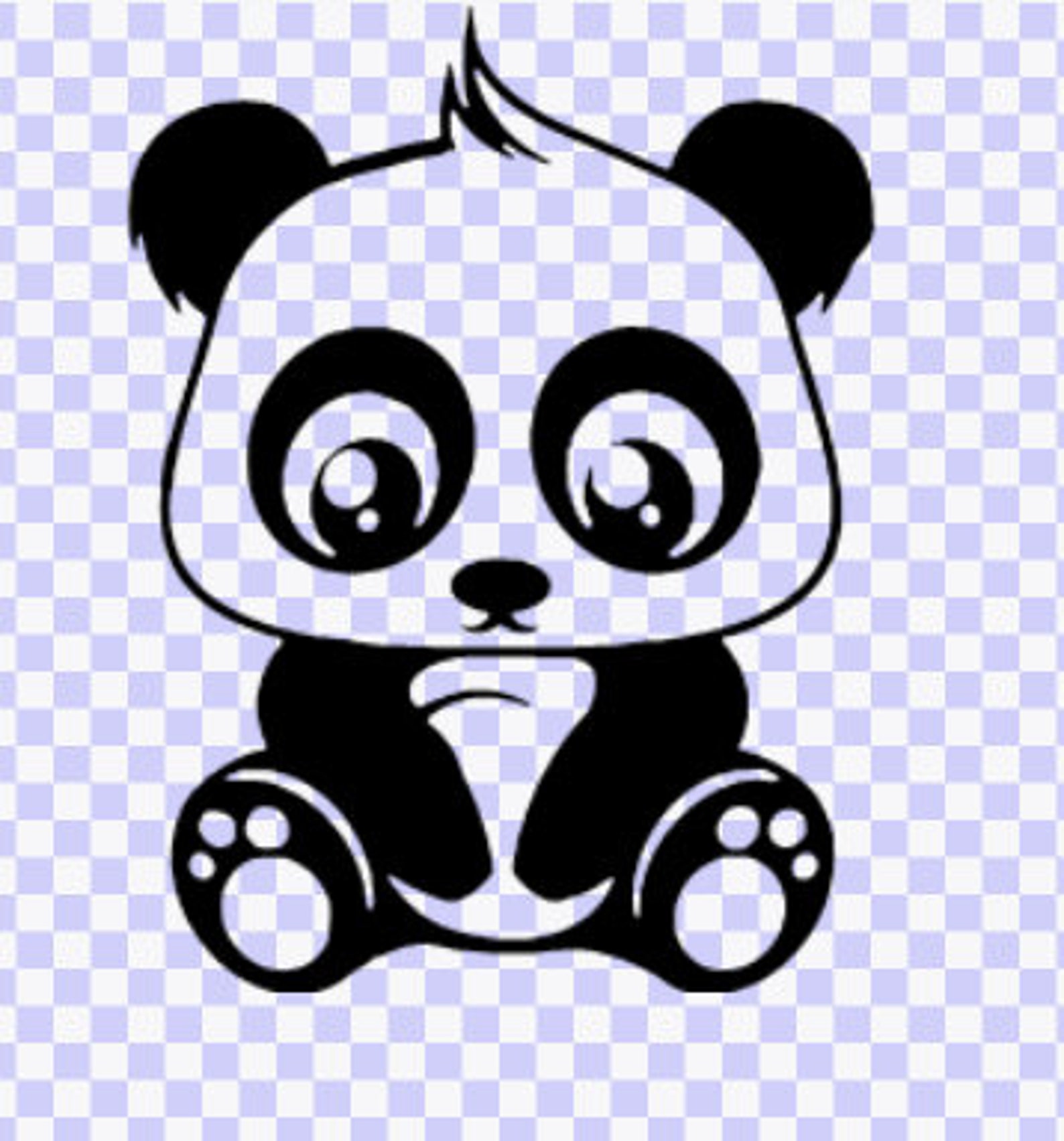 Adorable Baby Panda Download Panda Clipart Vector Cut File | Etsy