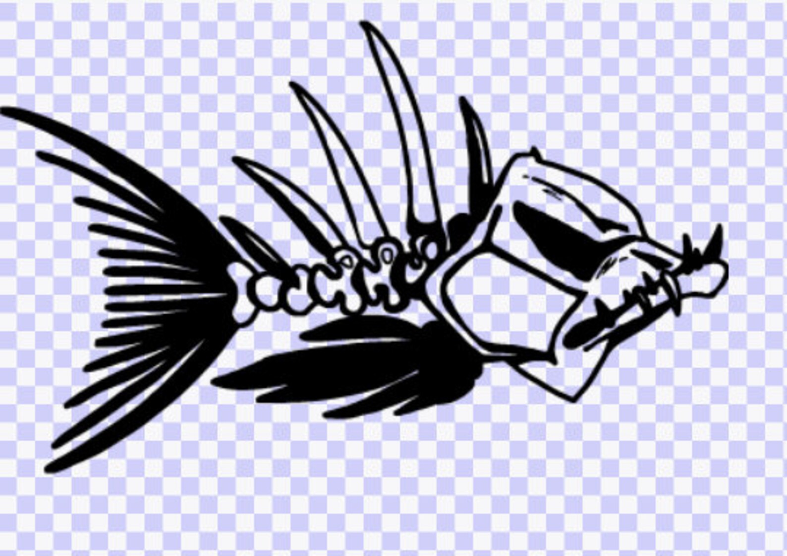 Skeleton Bones Fish SVG PNG Download Cut File Skull Svg Grim - Etsy