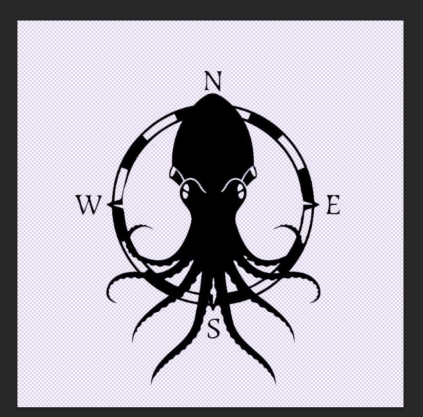 Octopus Compass PNG SVG Kraken Svg Digital Download Squid - Etsy