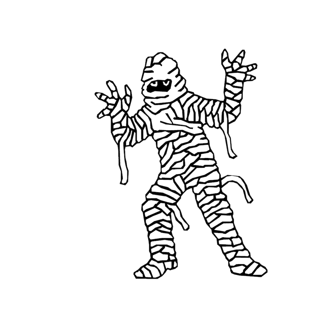 Mummy Monster Svg Digital Download, Halloween SVG, PNG, JPG, Spooky Svg ...