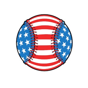 Baseball USA Flag Digital Download, PNG, BMP, Jpg, Sports Download ...