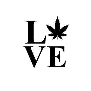 Bud Love Pot Leaf SVG Download, SVG Files for Cricut, Svg Files for ...