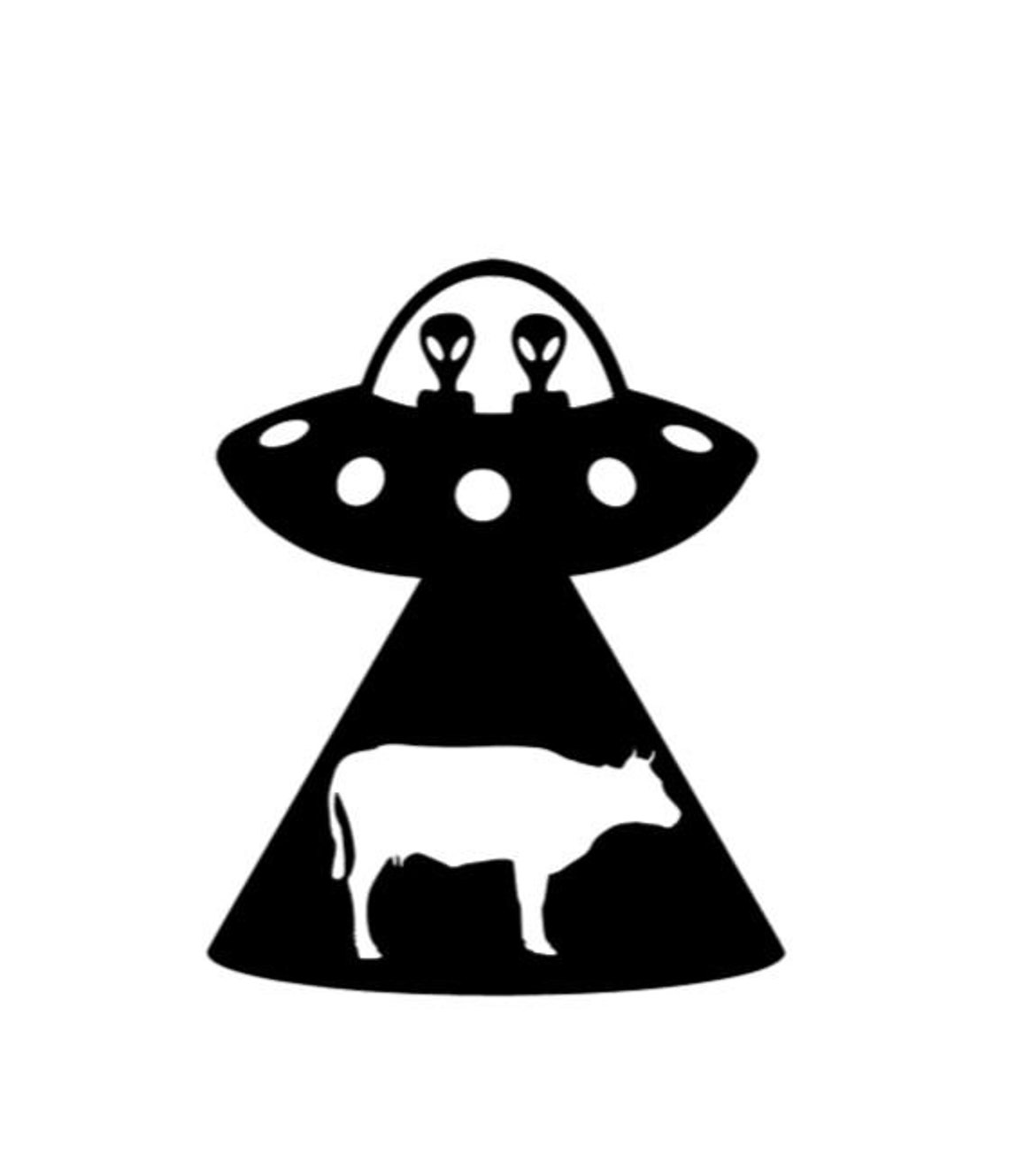 UFO Space Ship Download Clip art svg download Cow alien | Etsy