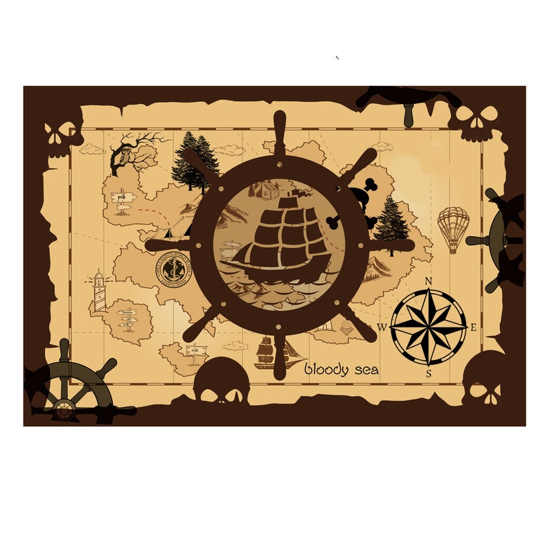 Treasure Map Print - Etsy