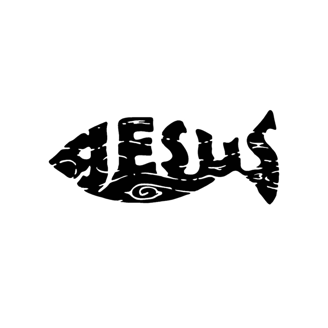Destressed Jesus Fish SVG DOWNLOAD Commercial Use Fish Vector, Cricut ...