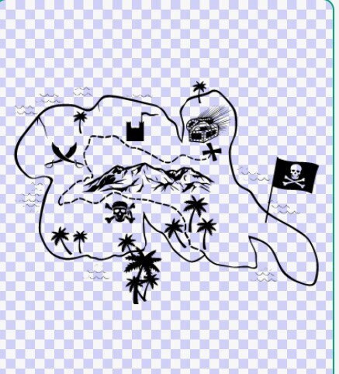 Treasure Map Silhouette