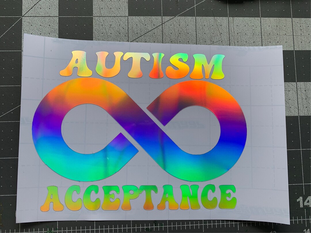 Autism Acceptance Holographic Vinyl Sticker Decal, Laptop Decal ...