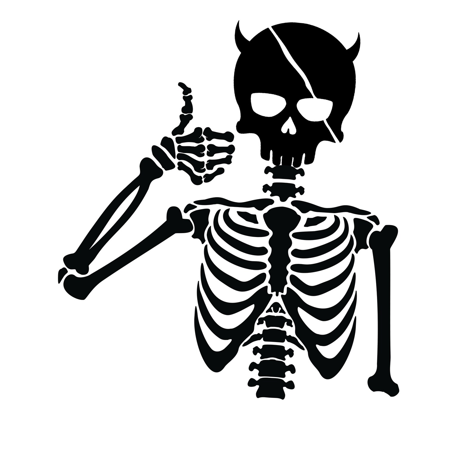 Devil Horn Skeleton Digital Download, Svg, Png, Jpg Print to Cut Clip ...