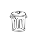 Trash Can SVG Download Files Garbage Can Waste Bin Cricut - Etsy