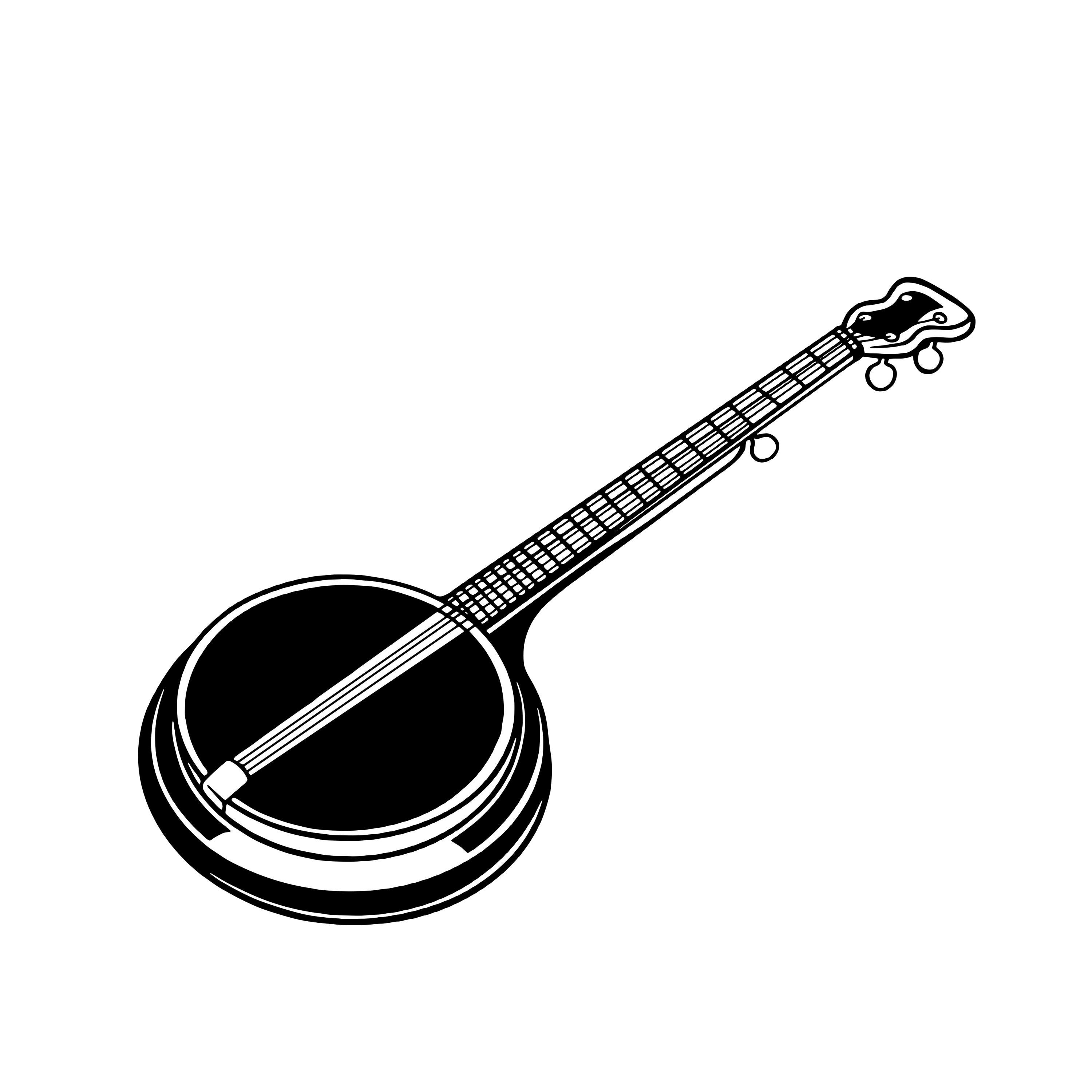 Banjo Svg Png Instant Digital Download, Banjo Svg Files, Banjo Guitar ...