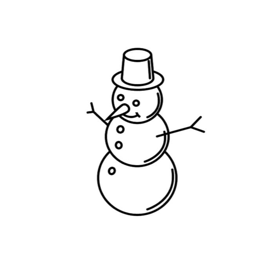 Simple Snowman Outline