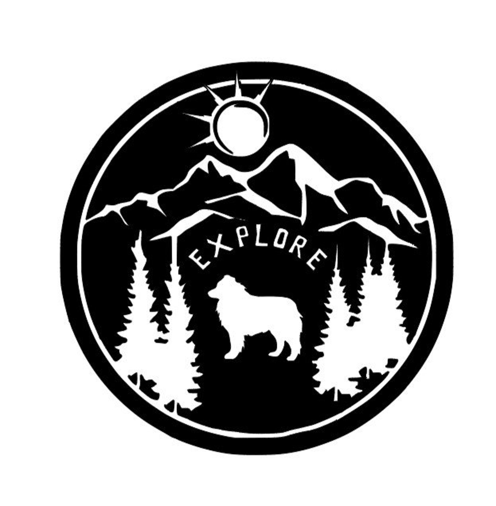 Australian Shepherd Svg Png Bmp Digital Download Hiking Dogs | Etsy