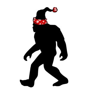 Bigfoot Santa Sasquatch Cut File Instant Digital Download, Sasquatch ...