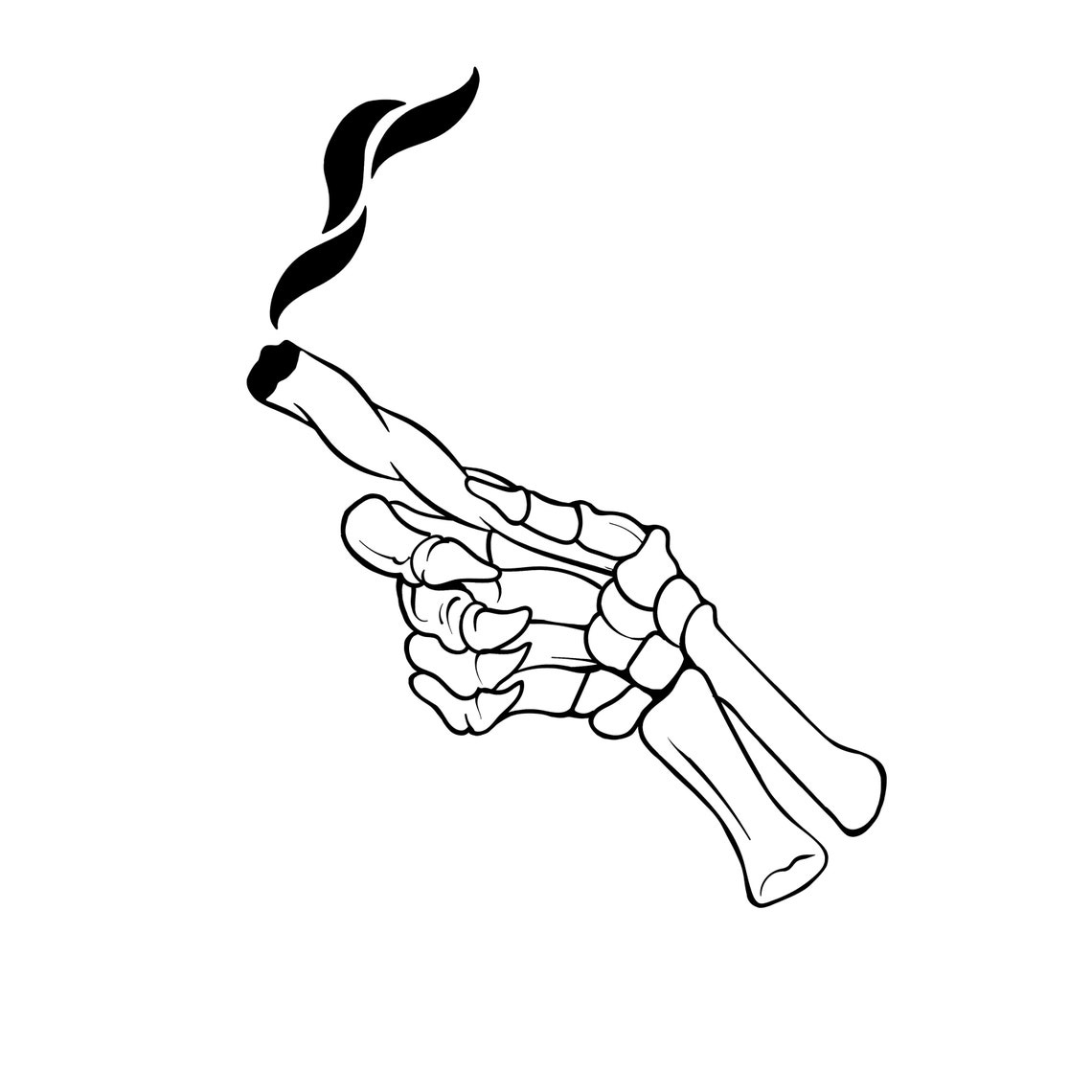 Skeleton Hand Holding Joint SVG Download SVG Files for - Etsy