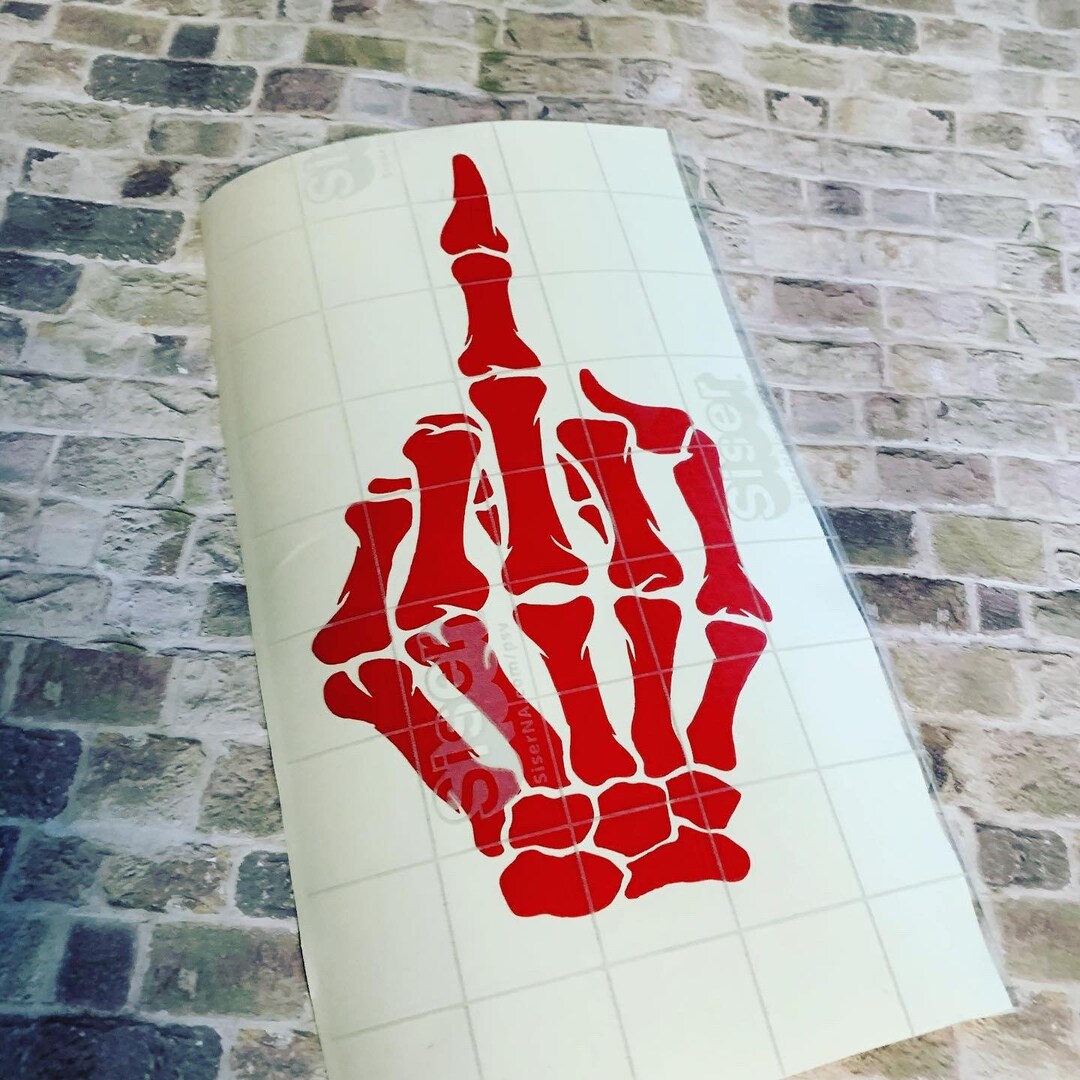 Skeleton Middle Finger Decal, Flipping off Decal, the Bird, Laptop ...