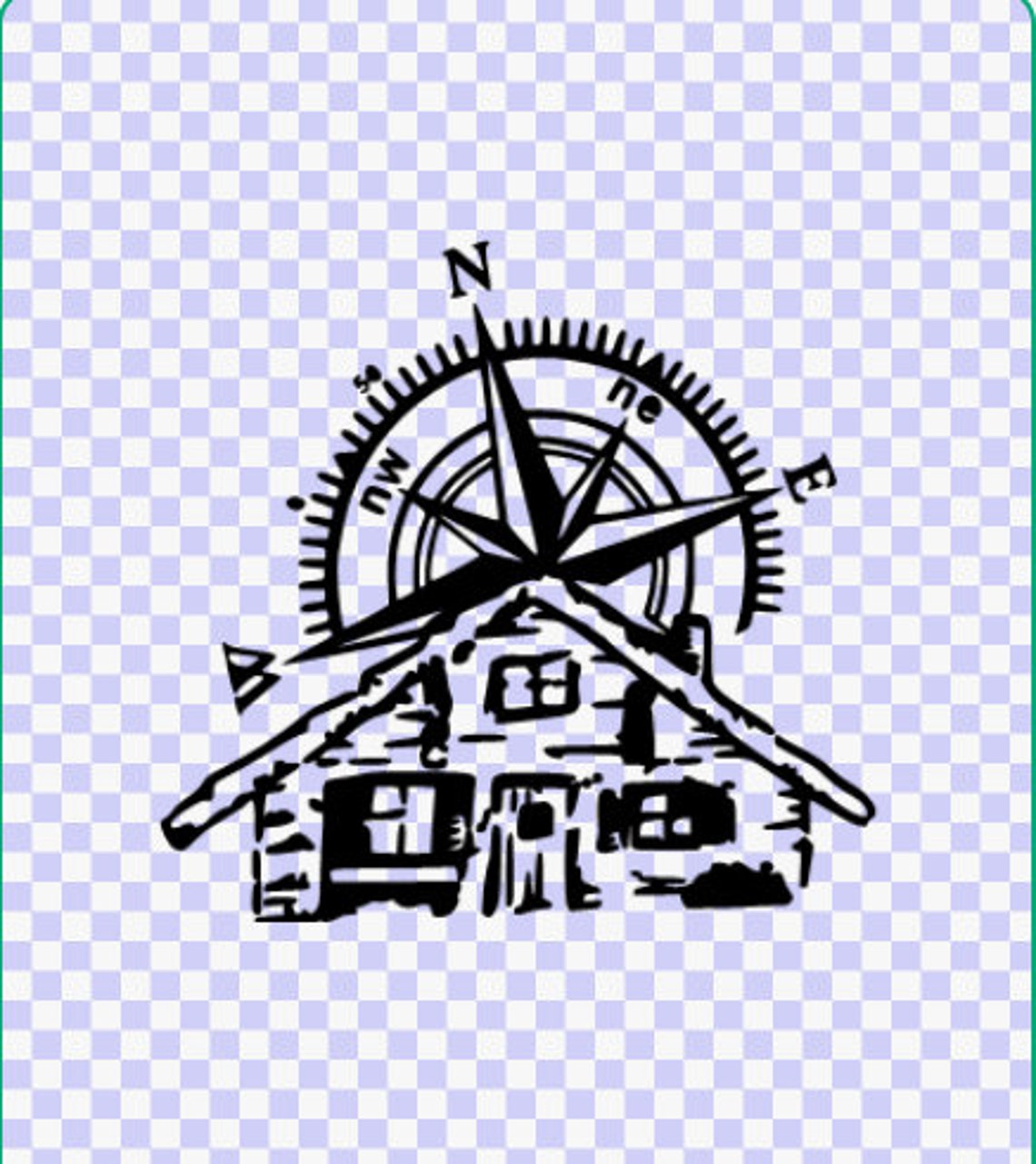 Cabin SVG PNG Digital Download Compass Svg Outdoors Country | Etsy